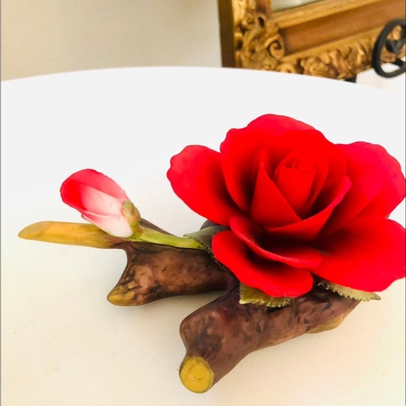 Accents | Vintage Romantic Victorian Red Rose Porcelain Figurine | Poshmark